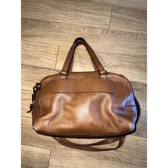 Bags | Fossil Issue 1954 Leather Satchel Crossbody Handbag | Poshmark